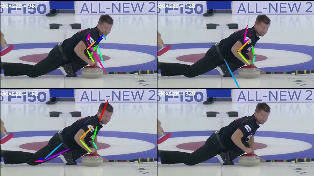 Convolutional Pose Machines - Different implementations & boxsizes