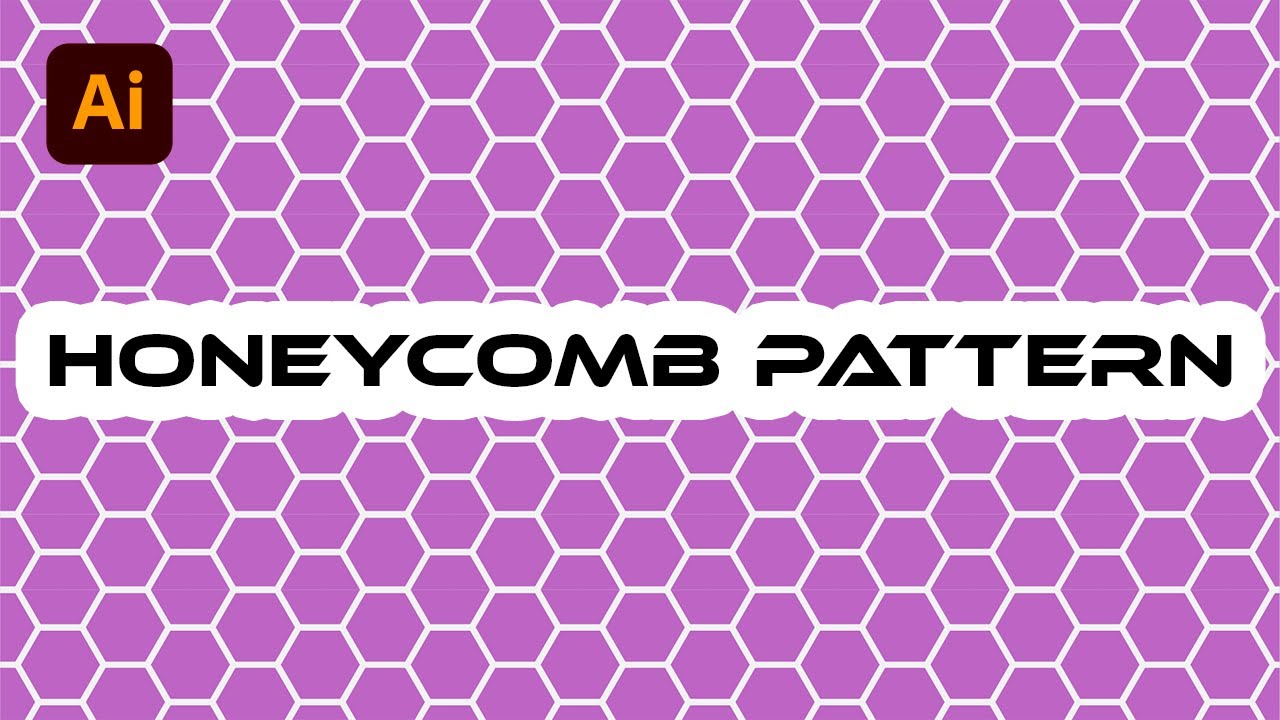How To Draw Hexagonal Honeycomb Pattern In Adobe Illustrator | How to recolor your pattern