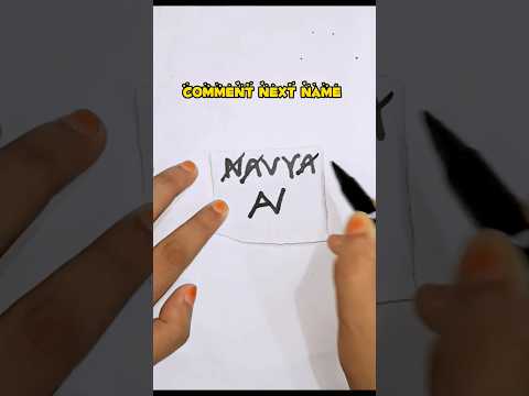 Navya name into brand logo π±β¨ #shorts #youtubeshorts #brand #logo #art