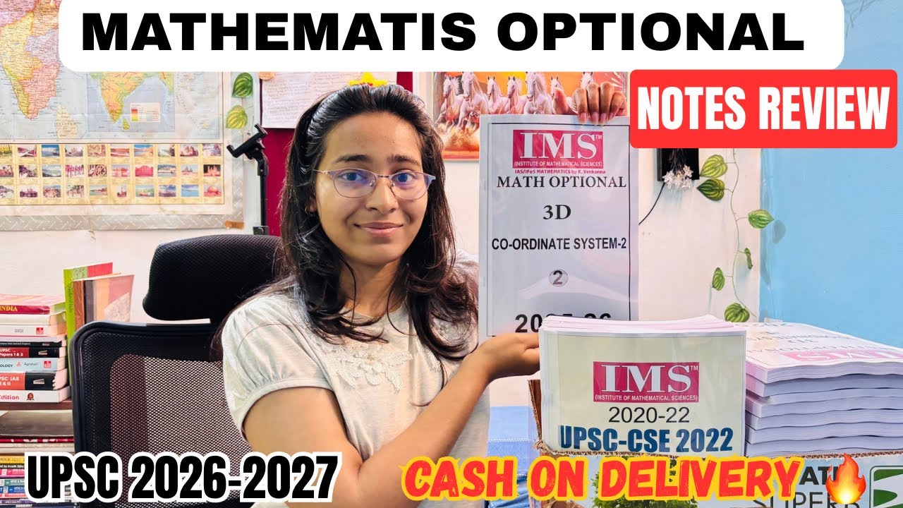Mathematics Optional NOTES Review | IMS Mathematics Study Material | UPSC Optional Notes| UPSC 2026