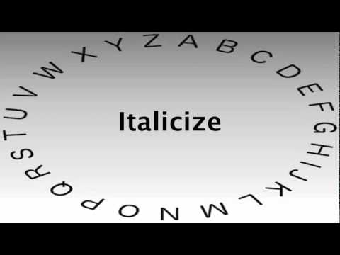 Spelling Bee Words and Definitions — Italicize