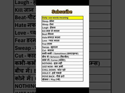 daily use word meaning | very important word meaning | #ytshorts #shorts #wordmeaning