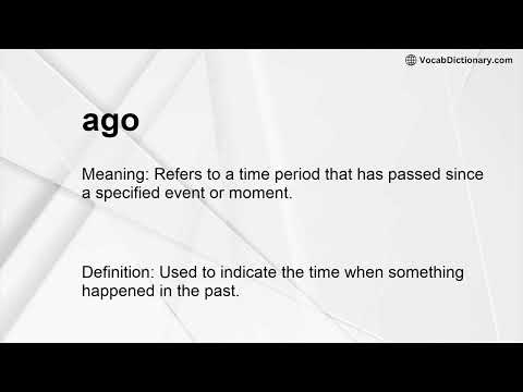ago Meaning