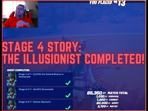Fortnite Story Stage 4 COMPLETE! 🎭 The Illusionist & Level 62 Grind!