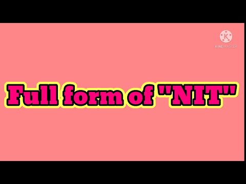 Full form of "NIT"