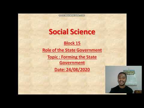 Forming the State Government.