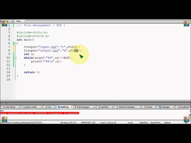 【How to】 Write C Eof