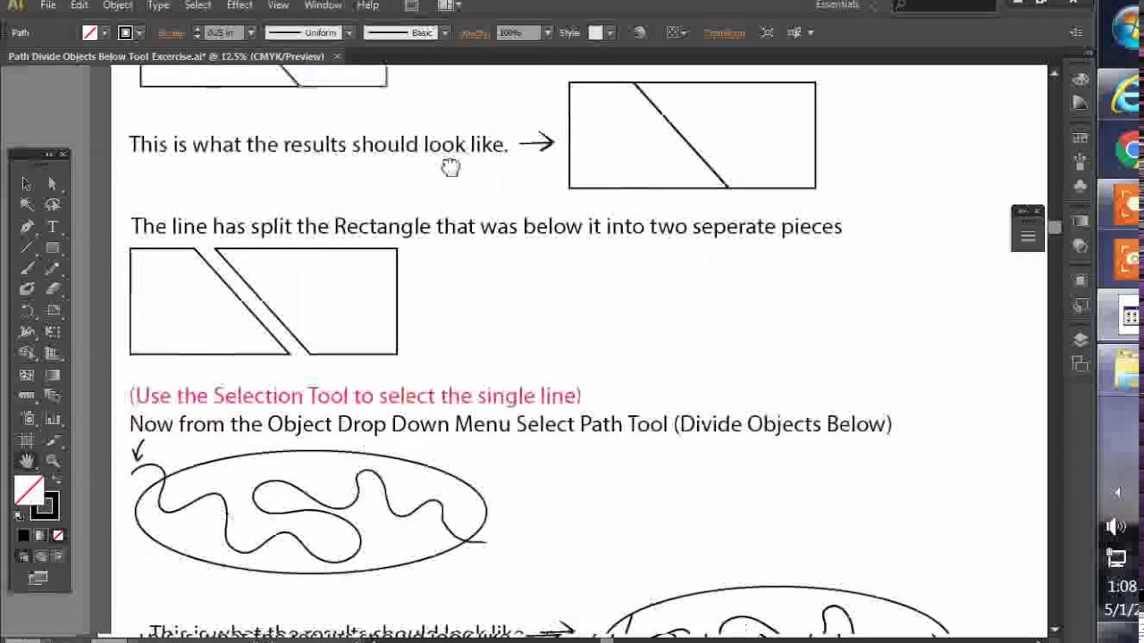 Path Divide Objects Below Video