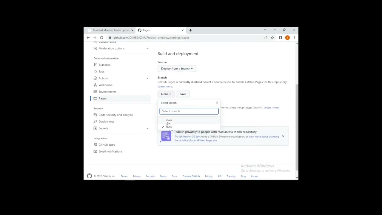 Submit Frontend Mentor Solution using GitHub