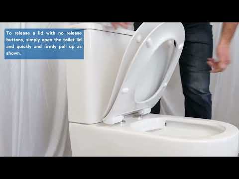 How to release 3 different types of toilet seats.