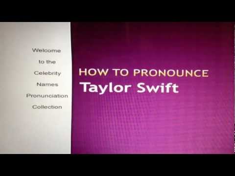 How to pronounce Taylor Swift Correctly