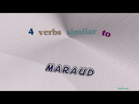 maraud - 4 verbs synonym of maraud (sentence examples)