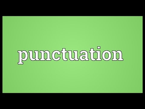 Punctuation Meaning