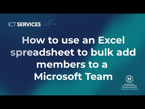 Power Automate: How to use an Excel spreadsheet to bulk add members to a Microsoft Team