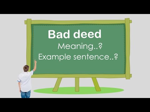 Bad deed meaning in Urdu |Hindi| English | Pronunciation of Bad deed | Bad deed with example