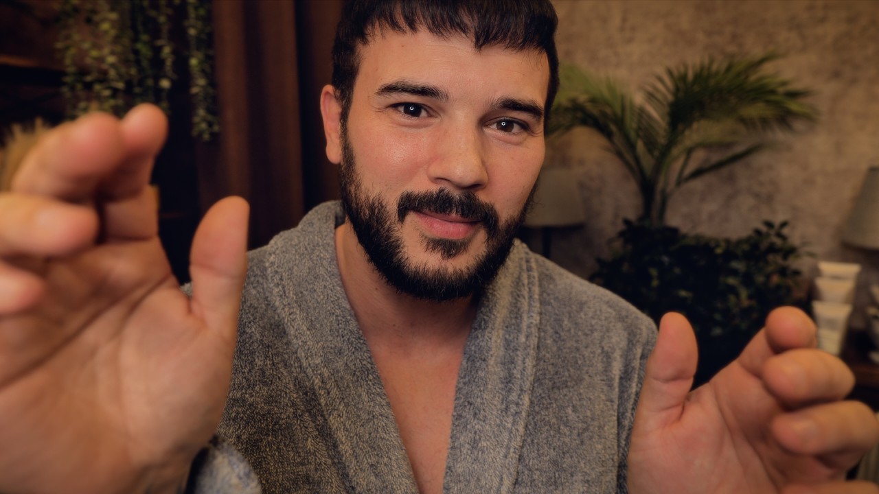 Shhh....You Can Sleep Now 😴 ASMR Gentle Face Touching for Relaxation and Comfort