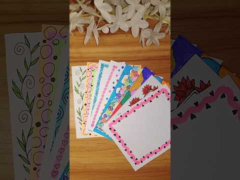 10 Easy and Cute Border Design || Border Design..π #shorts #youtubeshorts #borderdesign #diy
