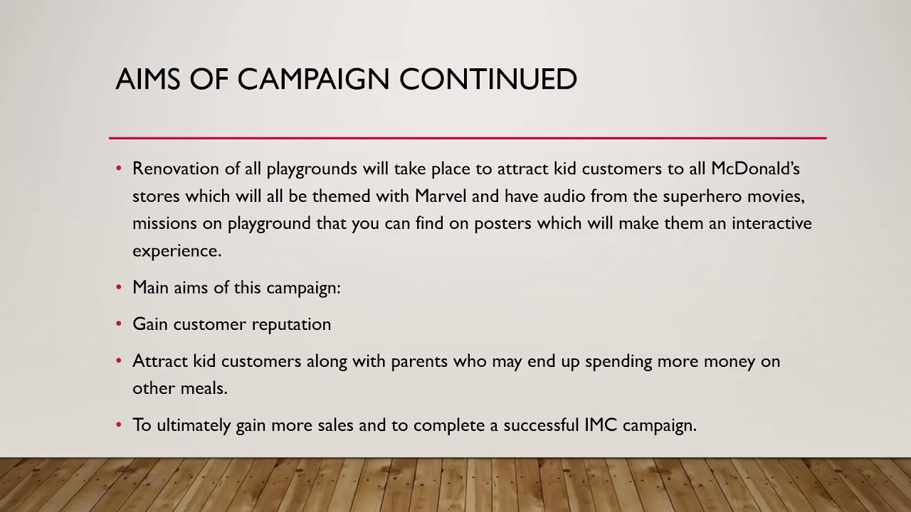 IMC Presentation (McDonald's)