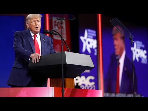 Trump returns to political stage, hints at 2024 run at conservative conference