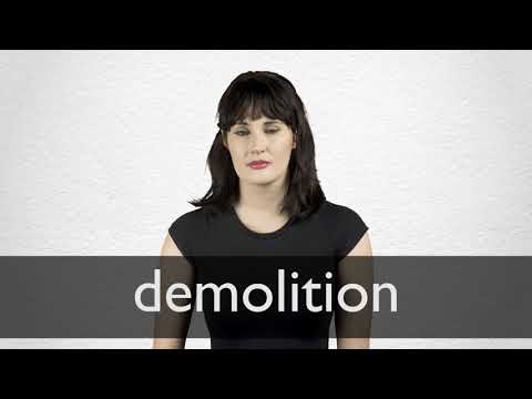 How to pronounce DEMOLITION in British English
