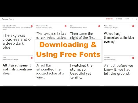 How to install a free font package on your computer