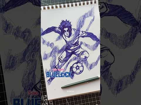 ⚽ Sae itoshi - Blue Lock quick sketch #shorts