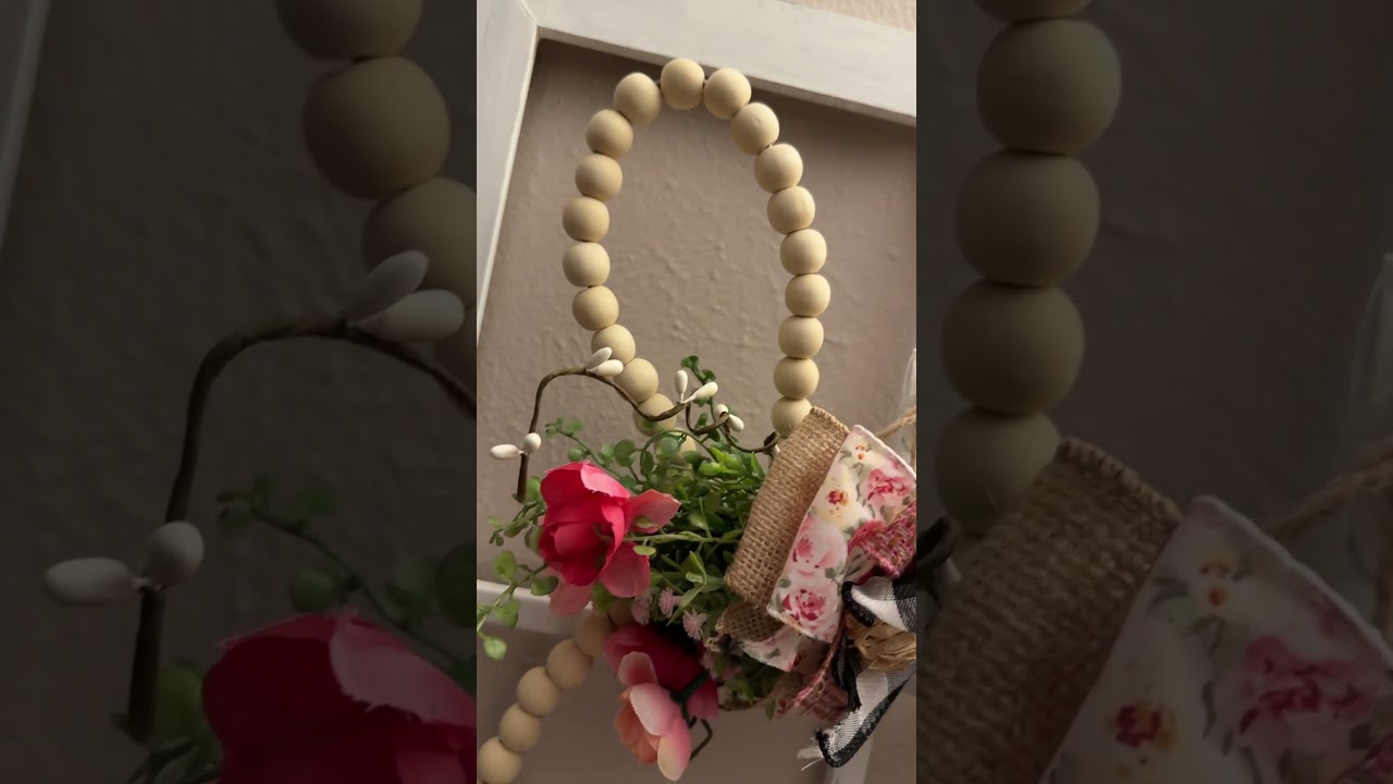 Hobby Lobby beaded bunny wreath. #diy #easterbunny #craft
