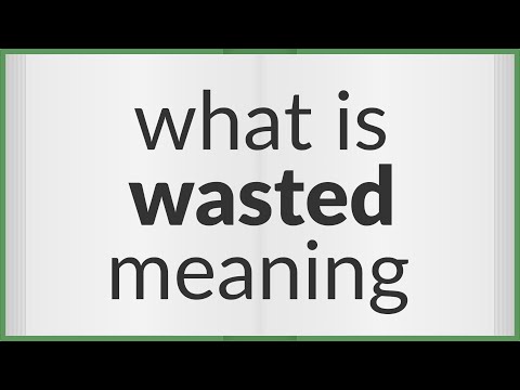 Wasted | meaning of Wasted