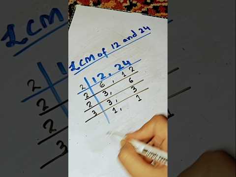 lcm of 12 and 24 #lcm #trending #maths