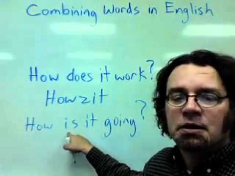 Combining words in English