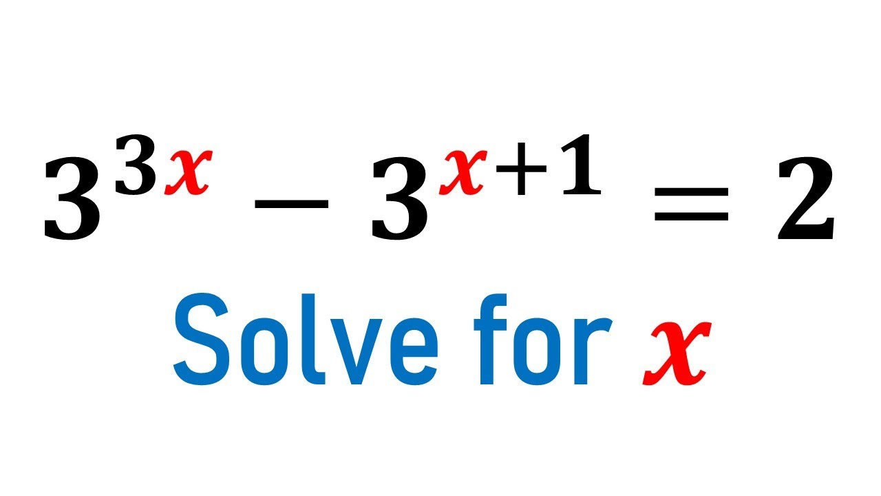An Exponential Equation | Substitution Method #maths