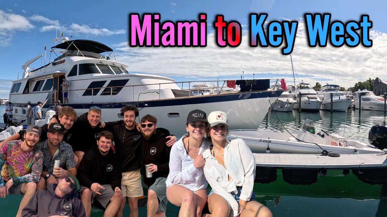 11 Friends PACKED on my OLD Yacht from Miami to KEY WEST!