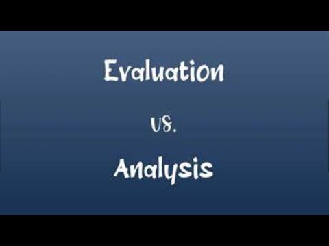 Directed Writing: Evaluation vs Analysis