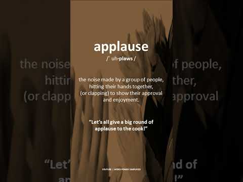 Word of the day | English meaning of applause