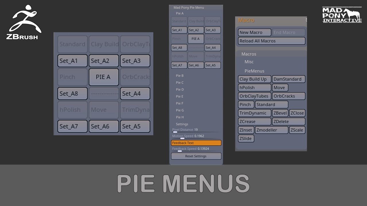 Zbrush - Pie Menu Plugin