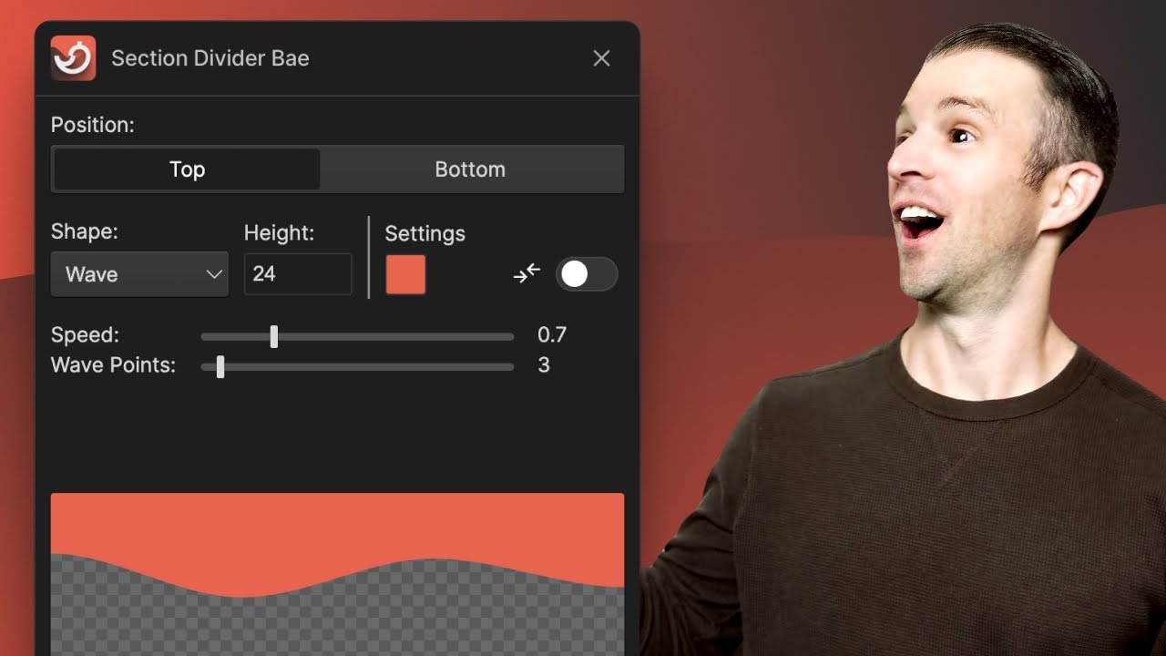 Easily add creative section breaks with Section Divider Bae - NEW Webflow App!