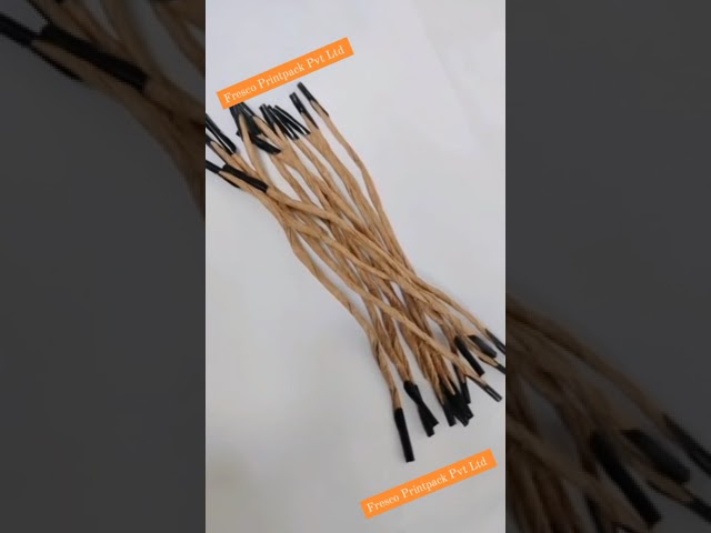 Paper Rope - Brown & white Paper Rope with T-End Manufacturer from Sonipat
