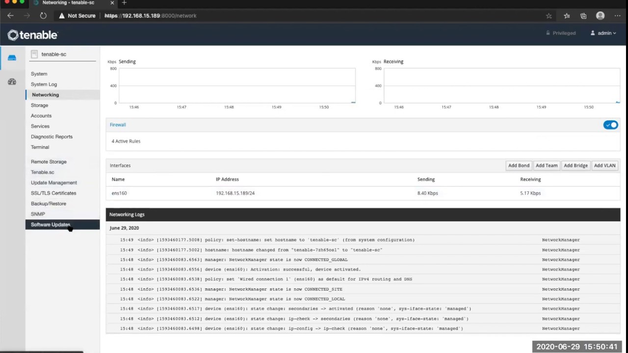 Setup Tenable Core + Tenable.sc