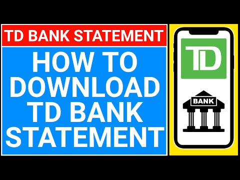how to get td bank statement online | how to download td bank statement