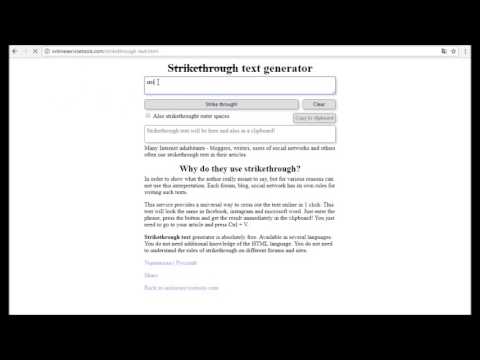 How to strikethrough text?