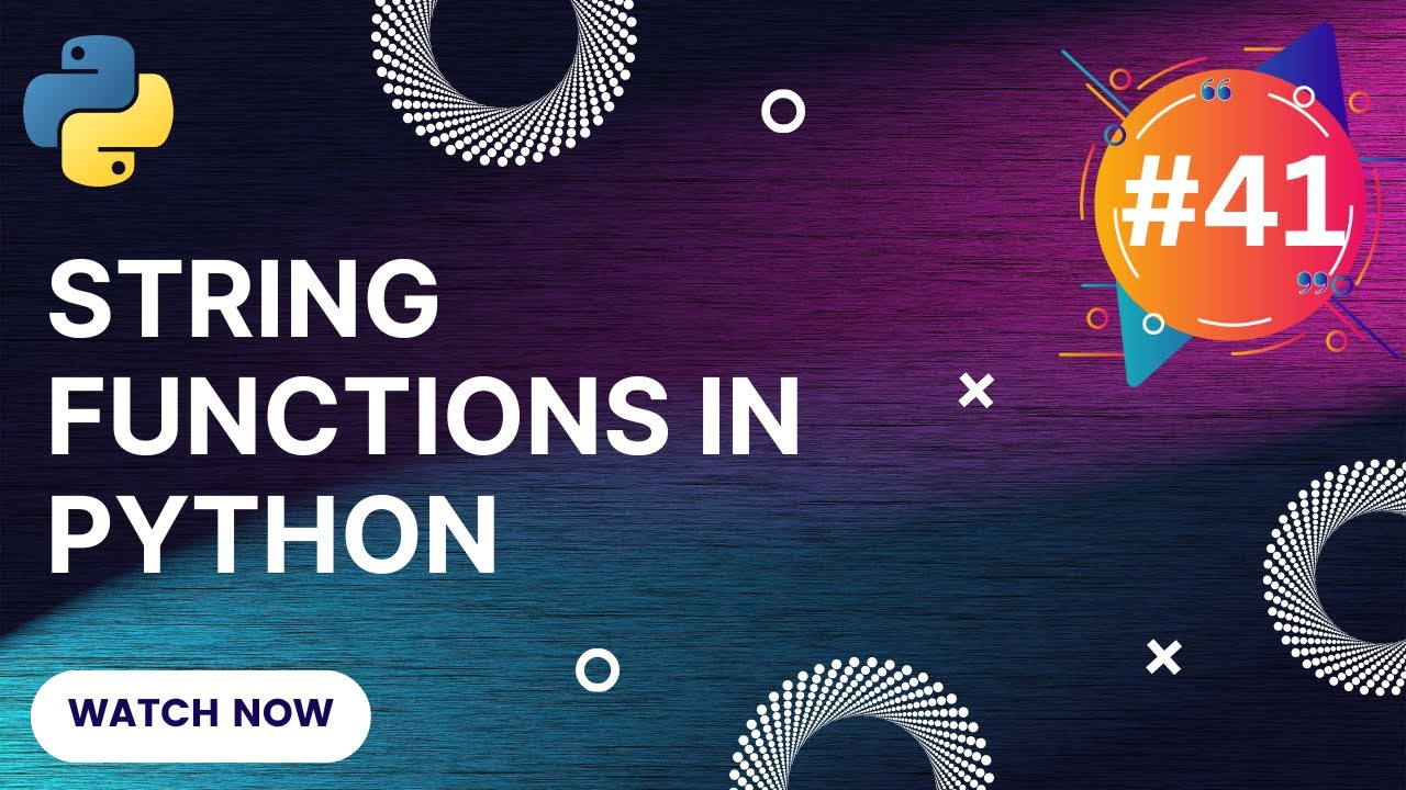 String Functions in Python | Python for Beginners