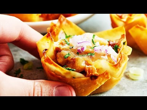 Chicken Wonton Cups - Show Me the Yummy