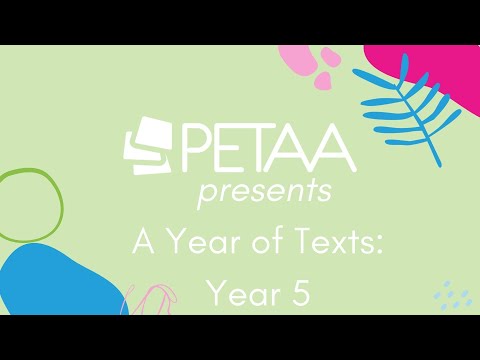 PETAA's Year of Texts, Year 5: 8 texts. All English learning outcomes.
