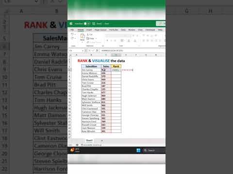 Rank & visualize the data | Advance Excel Formula | MyExcelGeeks
