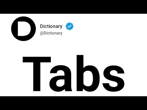 Tabs Meaning In English