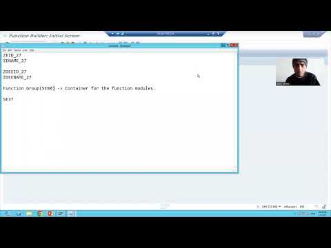 4 - Cross Applications - BAPI - Creation of Function Module Part1
