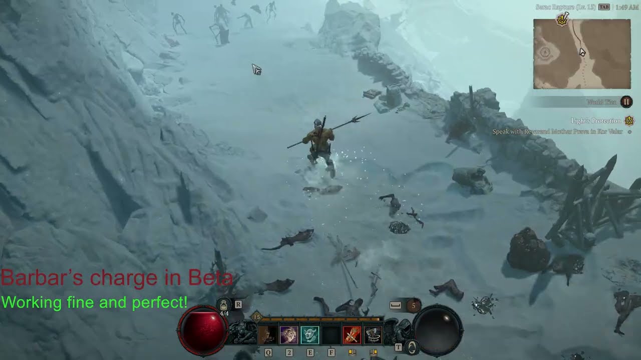 [BARBARIAN CHARGE BUG] Clear demonstration of how broken the skill is ...