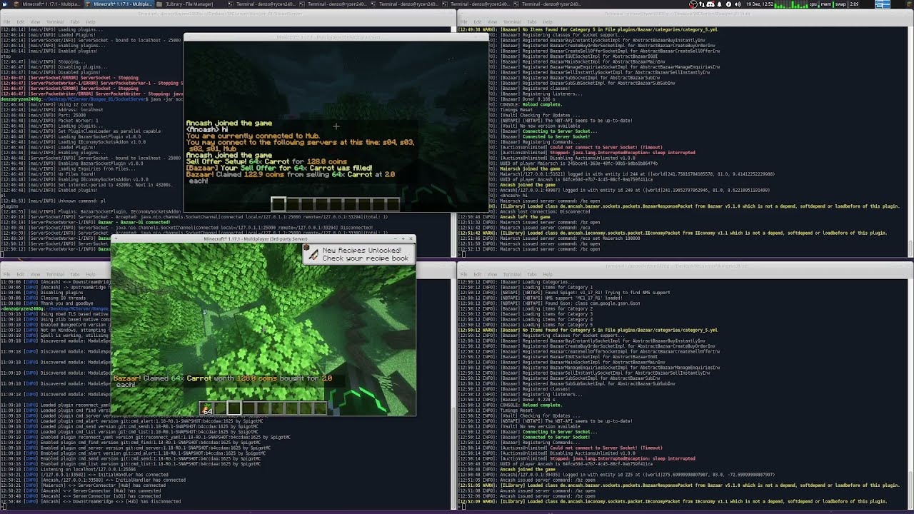 Minecraft Bazaar Plugin for Multiple Server (setup)