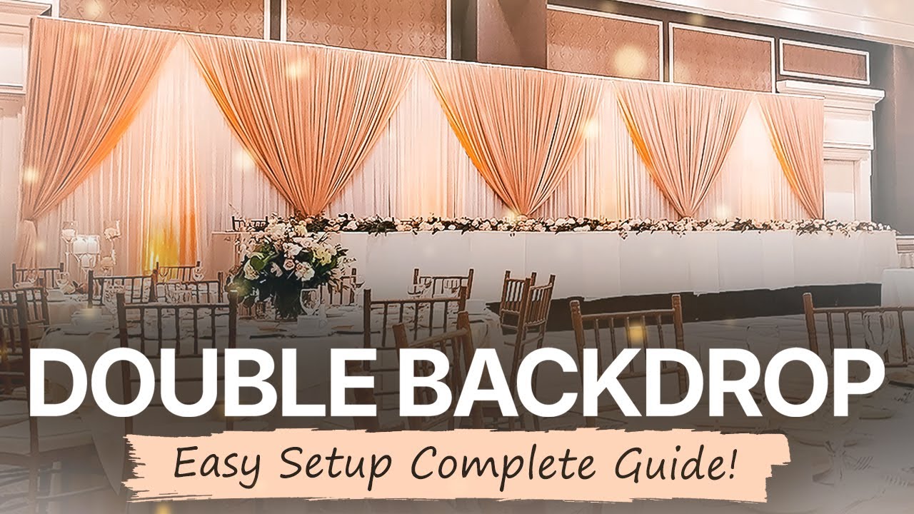 DOUBLE CROSSBAR BACKDROP STAND WITH DRAPING (EASIEST DIY GUIDE)